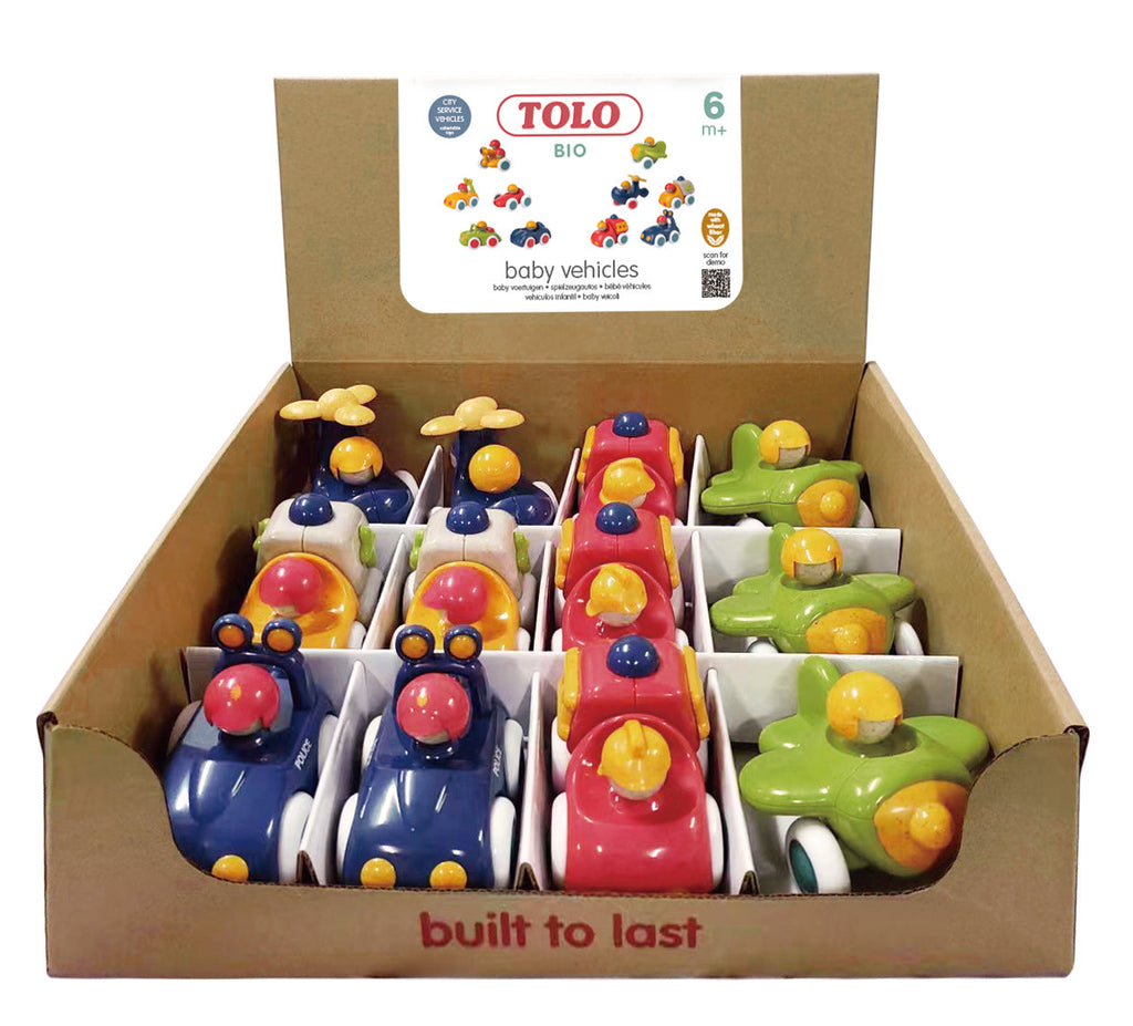 Speedy Monkey Display box w/ 12 City Service Vehicles - TOLO – Crib & Kids