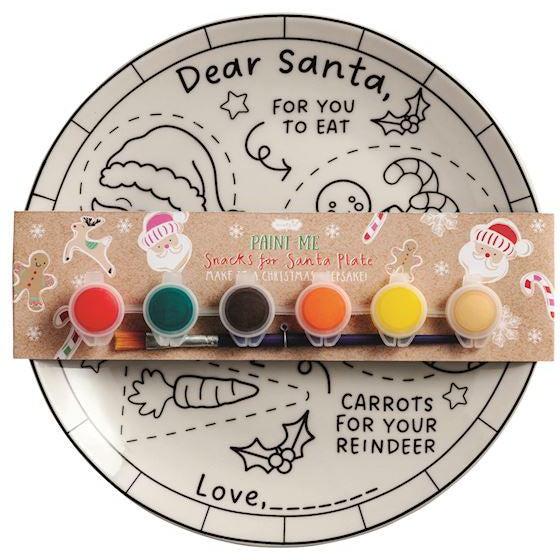 Mud Pie Paint-Me Snacks Of Santa Plate Set – Crib & Kids