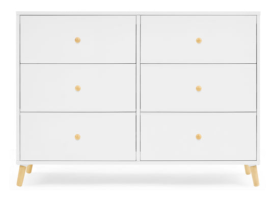 Delta Children Essex 6 Drawer Dresser with Interlocking Drawers RTA Crib Kids