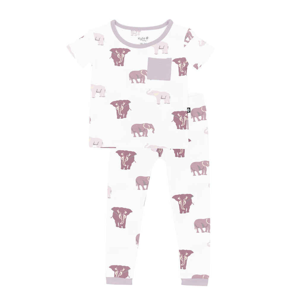 Short Sleeve with Pants Pajamas in Elephant – Crib & Kids